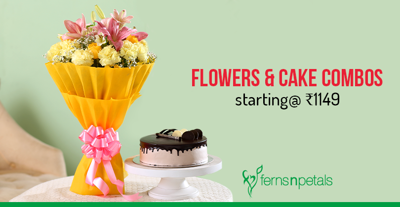 Gorgeous Flowers & Tempting Cake Combos Starting at ₹1149 - Ferns N Petals